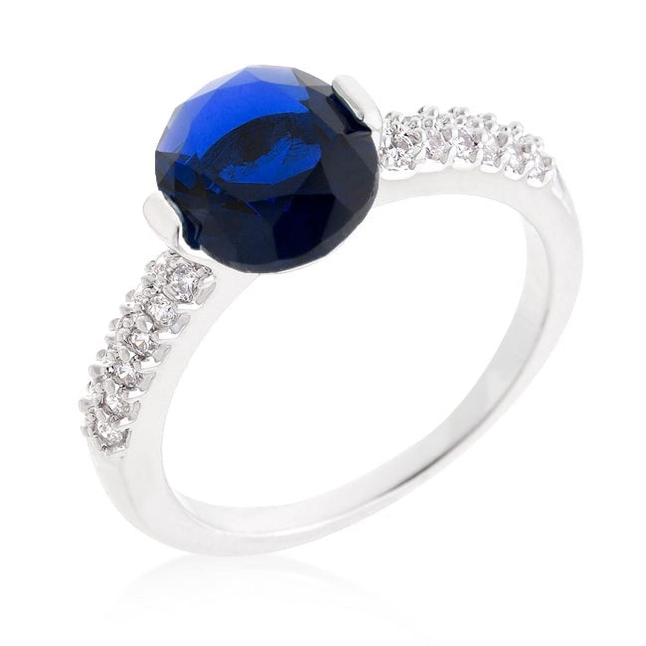 Blue Oval Cubic Zirconia Engagement Ring - Walmart.com