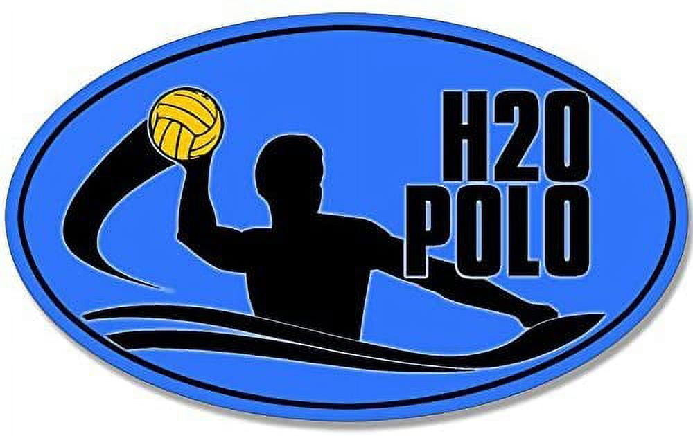 Blue Oval H2O Polo Player 3M Reflective sticker| Water Polo Decal ...