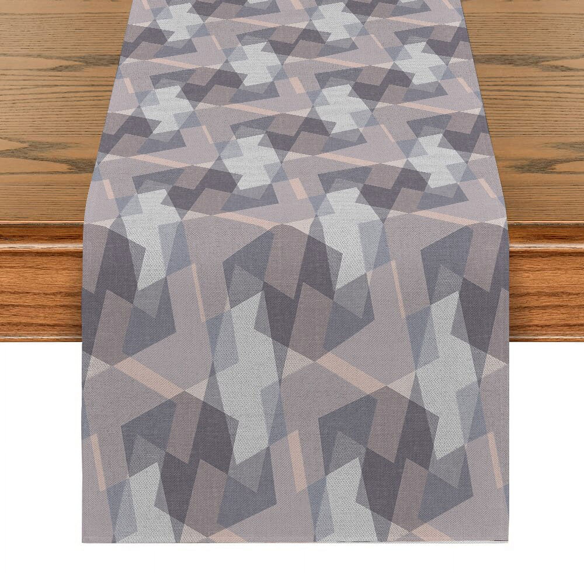 Blue Oval Pattern Table Runner Party Decor Anti-stain Dining Table ...