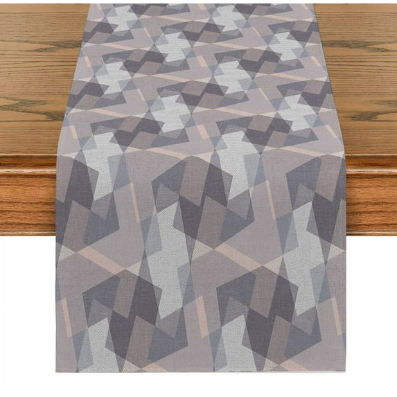 Blue Oval Pattern Table Runner Party r Anti-stain Dining Table ...