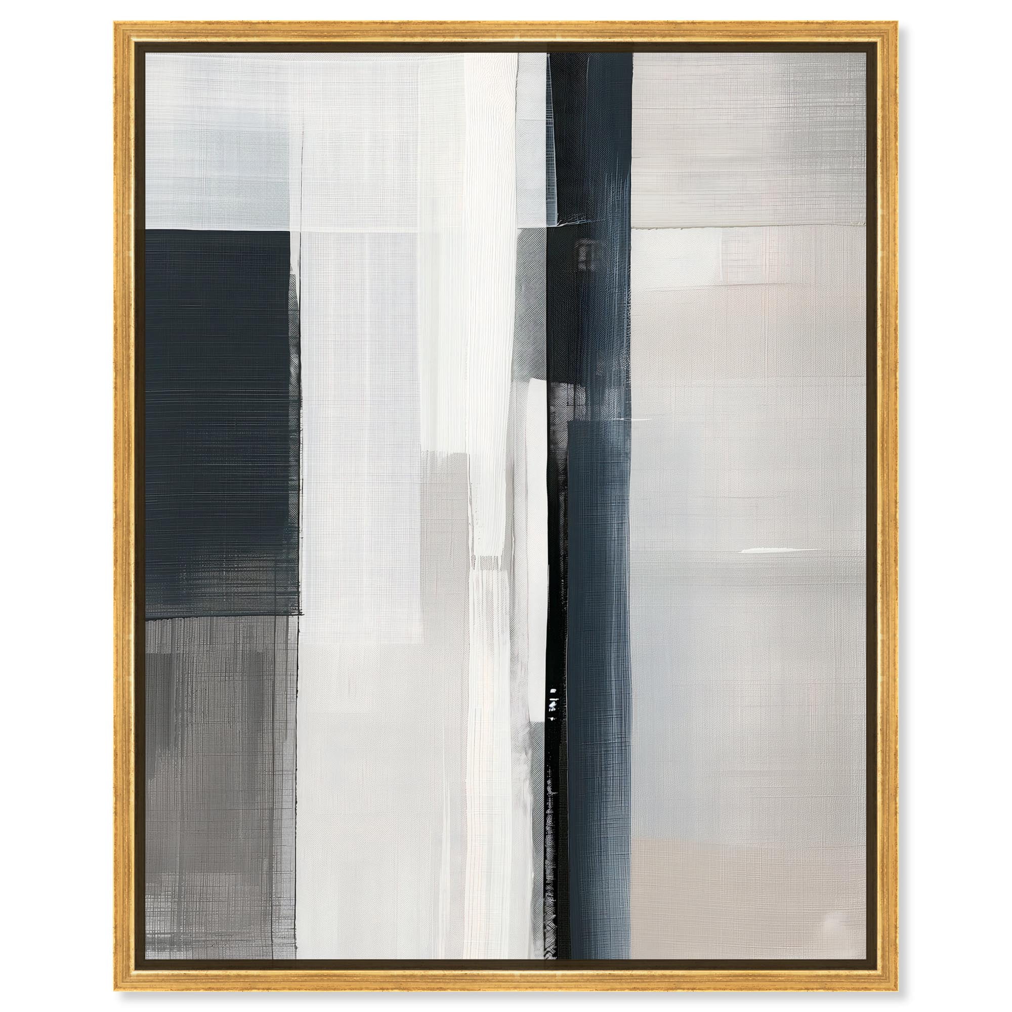 Blue Overlay Revisited Canvas Blue Abstracts by Art Remedy, Gold Frame ...