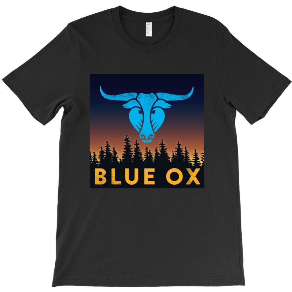 Blue Ox Music Festival Funny Retro Bluegrass Concert Graphic T-Shirt ...