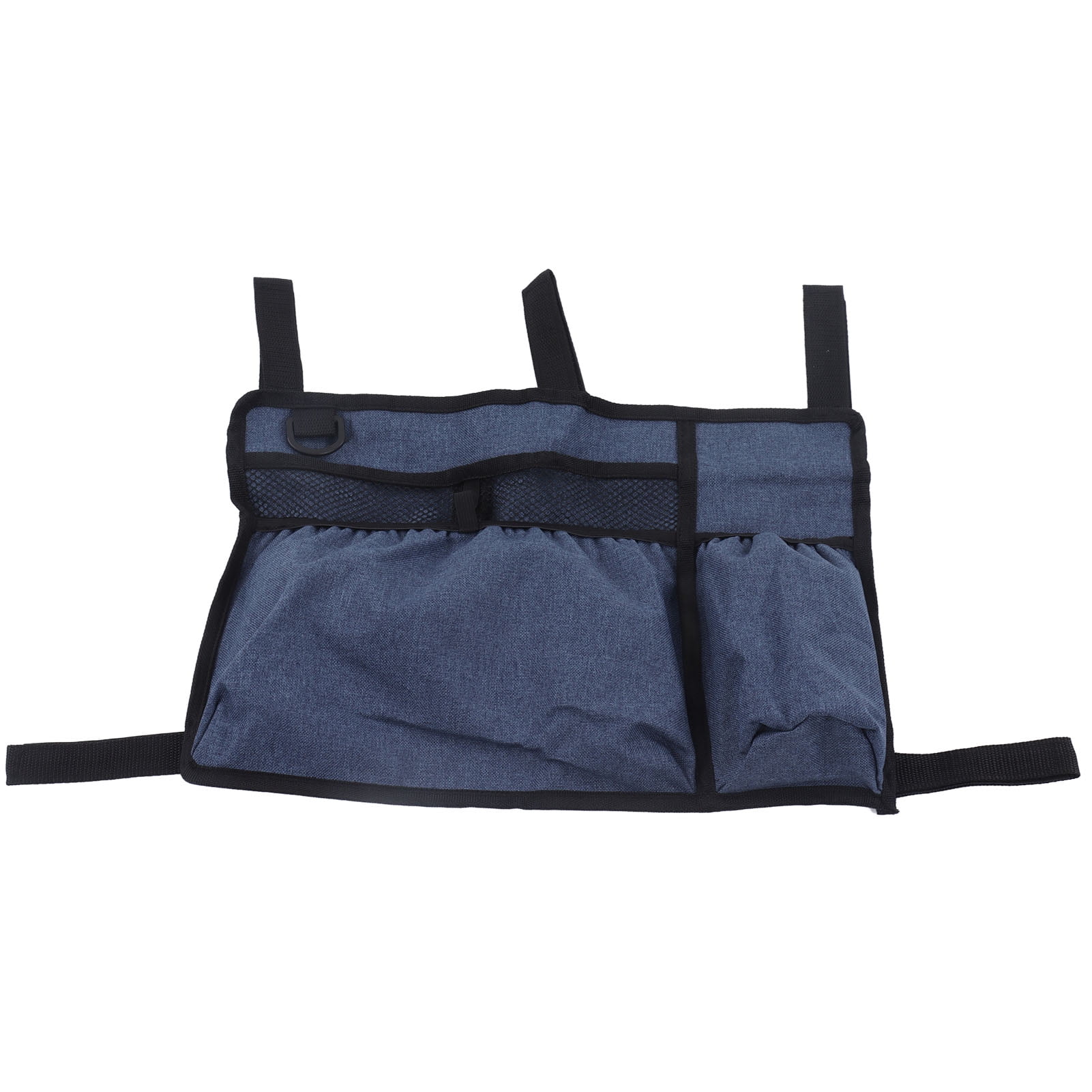 Blue Oxford Cloth Walker Storage Bag - Multi-Pocket Wheelchair Side Bag ...