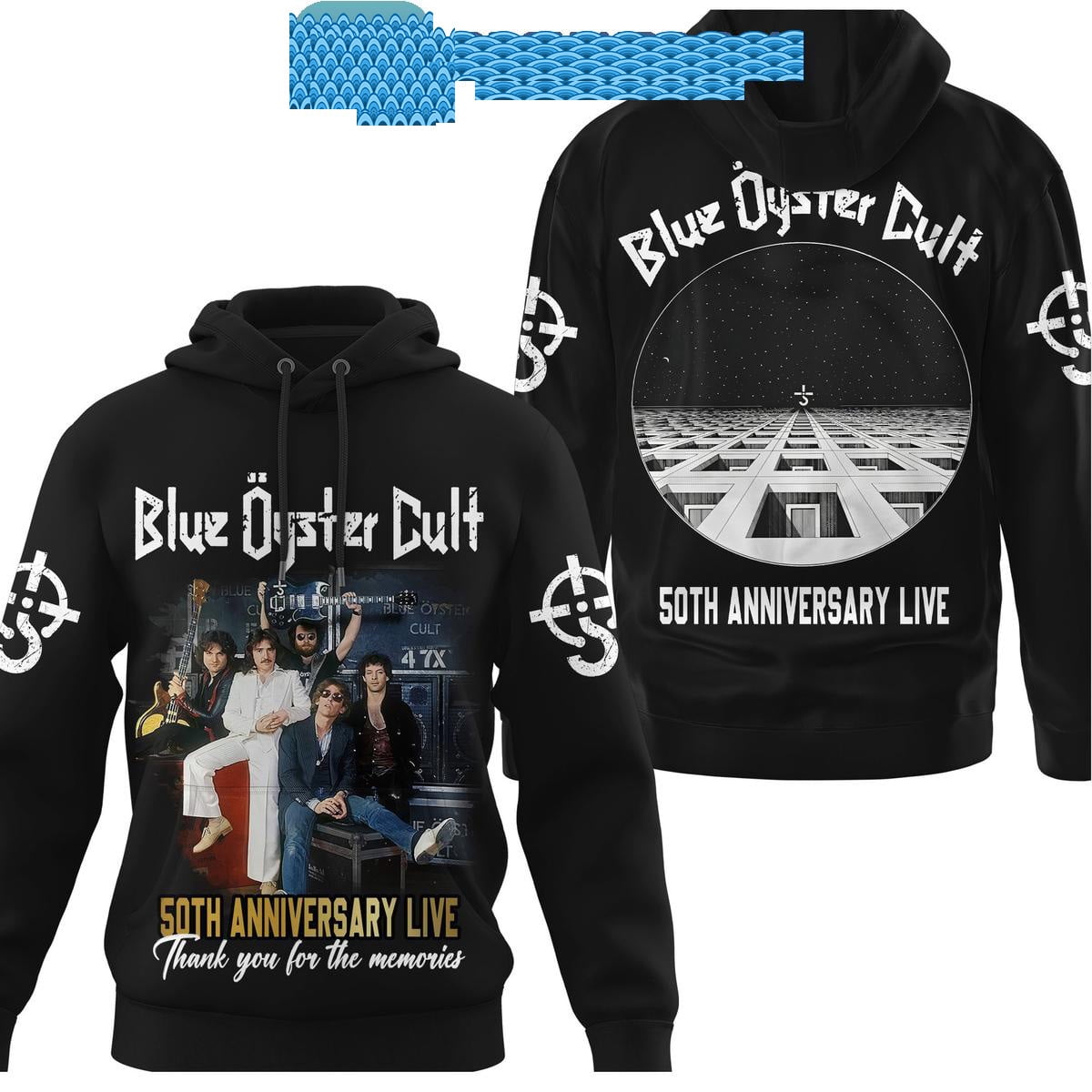 Blue Oyster Cult 50th Anniversary Live Hoodie T Shirt - Walmart.com