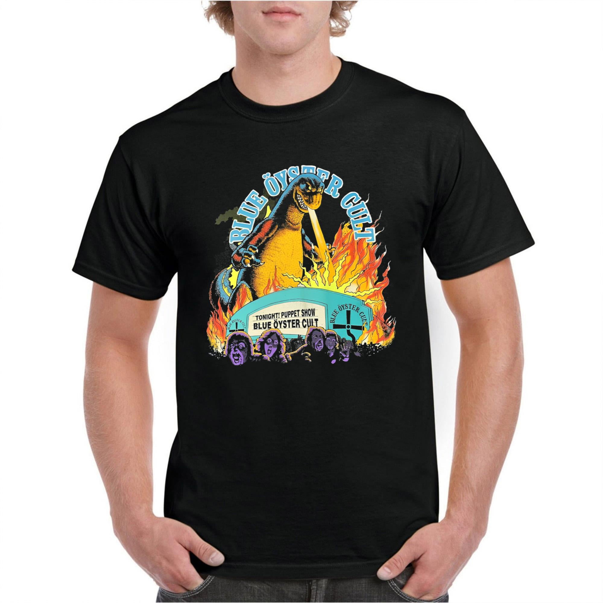 Blue Oyster Cult Godzilla Reaper T-shirt S-5XL Black Graphic Unisex ...