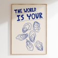Blue Oyster Quote Print: Minimalist Line Art Wall Decor, Home Decor ...