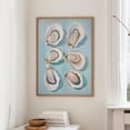 Blue Oyster Seashell Wall Art Coastal Kitchen Decor Poster - Walmart.com