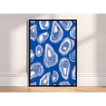 Blue Oyster Shell Modern Coastal Art Poster Unframed Paper Print ...