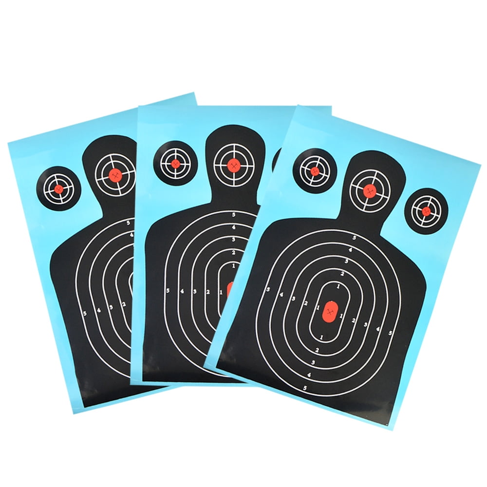 Blue PVC Adhesive Half-Body Human Silhouette Targets, 10 Sheets, 12x18 ...