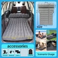 Blue PVC Flocking Inflatable Car Bed, Rectangular Portable Air Cushion ...