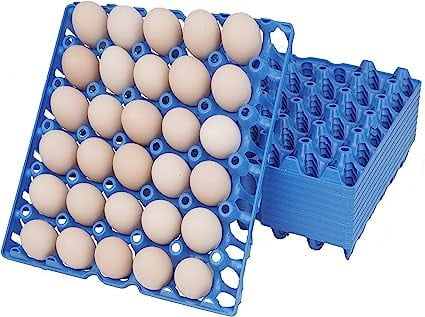 Blue Pack of 10 Farm Products Chicken Plastic Egg Trays 30 30 Egg ...