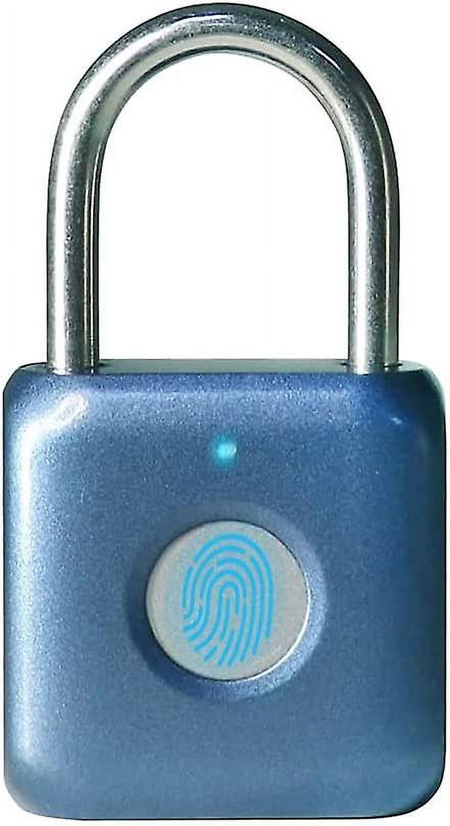 Blue Padlock fingerprint lock, electric lock for gym lockers, school ...