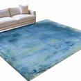 Blue Paint Large Area Rugs 5x8ft Modern Abstract Retro Indigo Paint ...