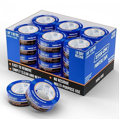Blue Painter’s Tape 2 inch Wide, Masking Tape Blue, 24 Rolls Blue Paint ...