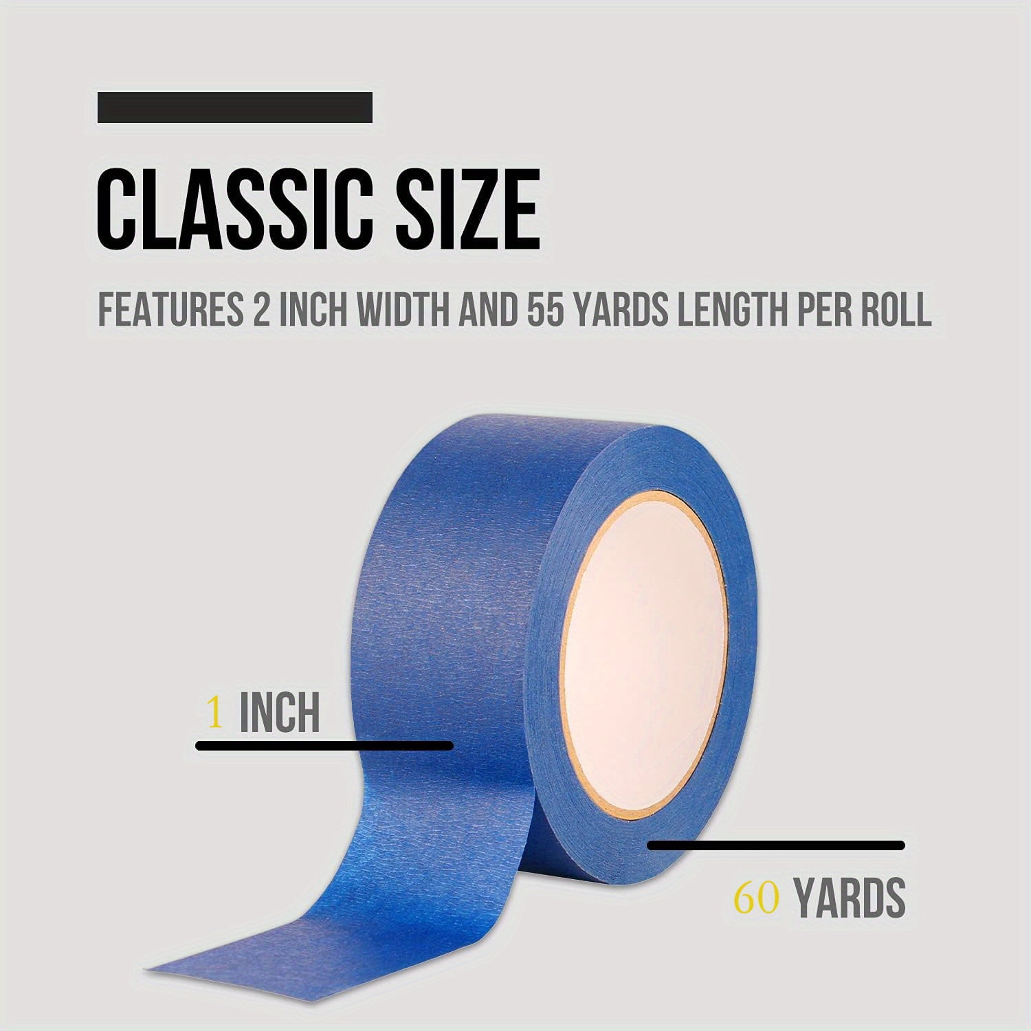 Blue Painters Tape, 1/2 inch,3/4 inch,1 inch,2 inch, Multi Size ...