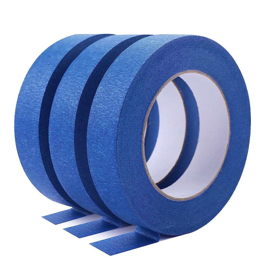 Blue Painters Tape - 1 Inch x 60 Yards x 3 Rolls Masking Tape Multi ...