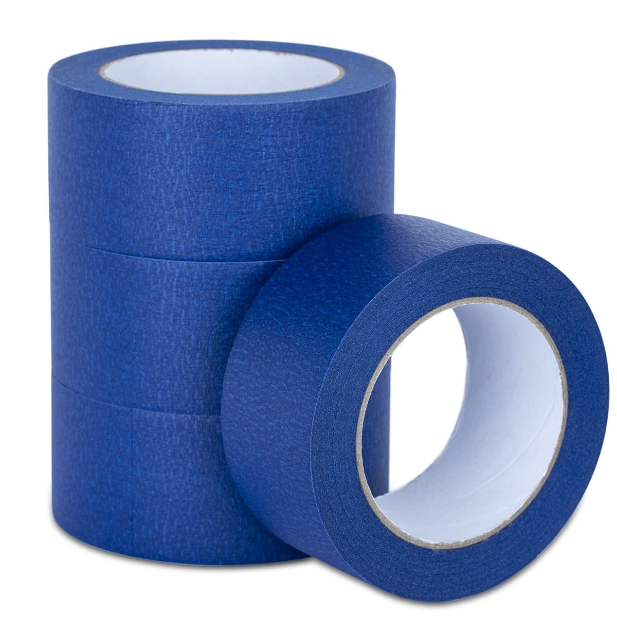 Blue Painters Tape, 2 Inch Masking Tape Bulk Set of 4 Rolls for Multi ...