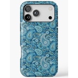 Blue Paisley H320, Case for iPhone 17 16 15 14 13 12 11 Pro Max ...