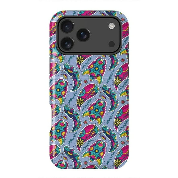 Blue Paisley Print 2 Geometric Pattern iPhone Case for iPhone 17 to 11 Pro Max - Walmart.com