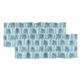 Blue Palm Tree 2 Panels Kitchen Valance, Country Linen Texture Tropical ...