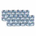 Blue Palm Tree 2 Panels Kitchen Valance, Summer Tropical Coastal ...