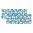Blue Palm Tree 2 Panels Kitchen Valance, Summer Tropical Country ...