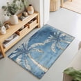 Blue Palm Tree 2'x3' Rug for Entryway Front Door Kitchen Sink Area ...