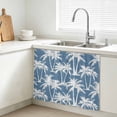 Blue Palm Tree Cabinet Curtains for Kitchen 11"Wx13"L, Summer Tropical ...