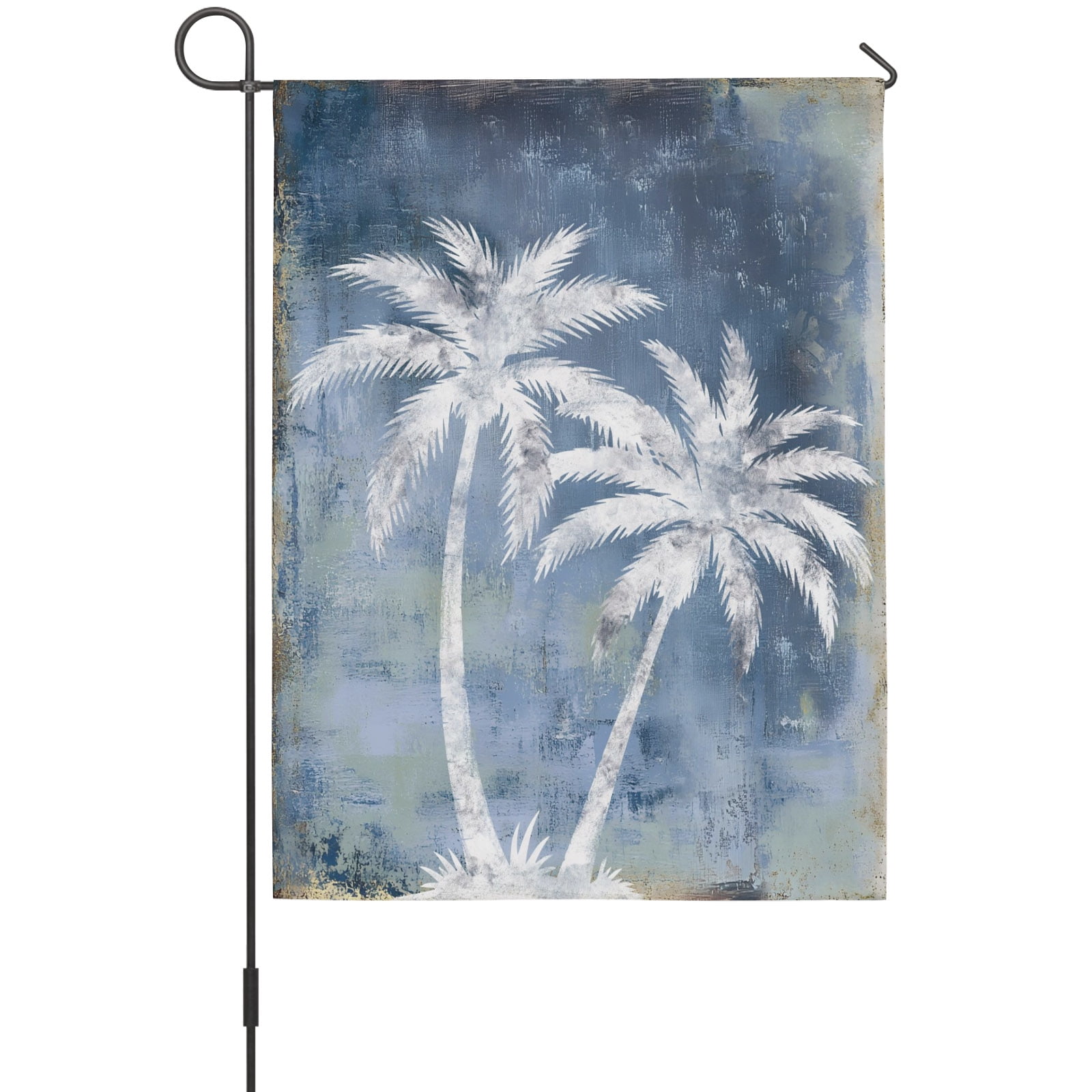 Blue Palm Tree Garden Flag 12 x 18 Inches, Summer Tropical Beach ...