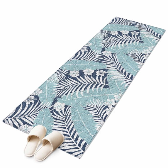 Blue Palm Tree Kitchen Runner Rug 2x6 Washable Runners for Hallway Non ...