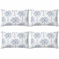 Blue Palm Tree Lumbar Pillow Covers 12 x 20 Inch Pillow Covers Set of 4 ...
