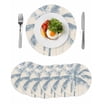Grey Round 15 Inch Placemats Set of 2, Modern Oil Painting Art Forest ...