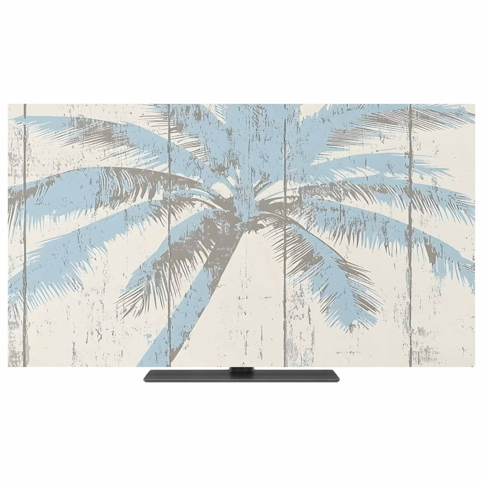 Blue Palm Tree TV Dust Cover,Stretchable TV Screen Desktop Computer ...
