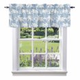 Blue Palm Tree Valances for Windows, Summer Tropical Minimalist ...