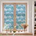 Blue Palm Tree Window Privacy Film Summer Tropical Country Coastal ...