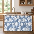 Blue Palm Trees Cabinet Curtains for Kitchen 28"Wx51"L, Summer Beach ...