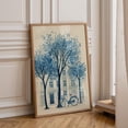 Blue Paris Bicycle European Street Scene French Cityscape Blue and ...