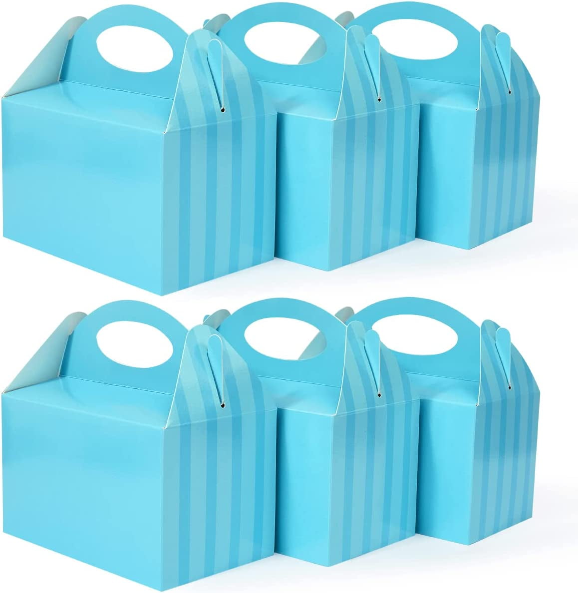 Blue Party Favor Boxes 12 Pcs for Boys. Small Treat Boxes with Handle 6 ...