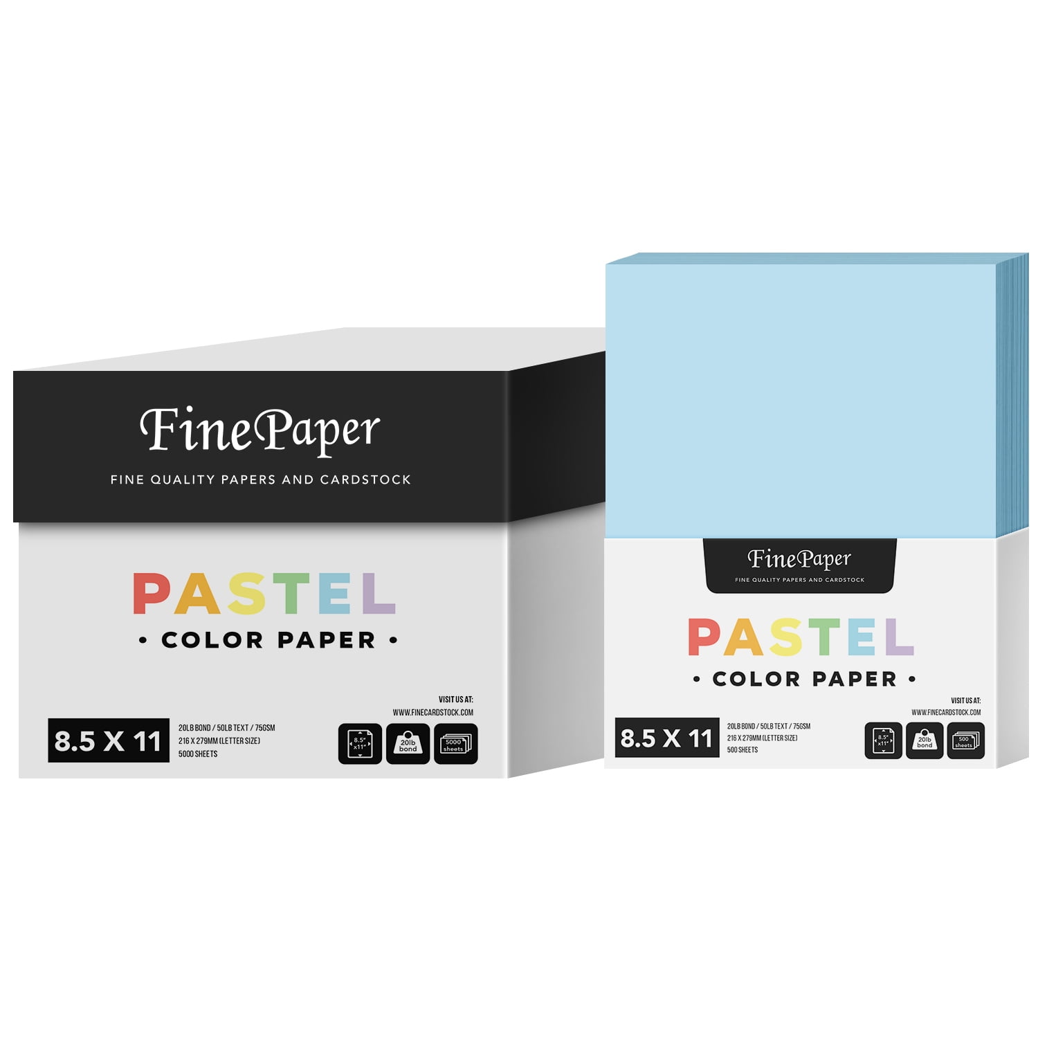 Blue Pastel Colored Paper – 8.5" x 11" (Letter Size) – Perfect for ...