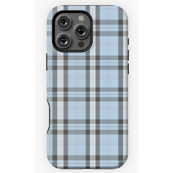 Blue Pastel Plaid Tartan Checkered Pattern iPhone 11–16 Pro Max Compatible Phone Case - Walmart.com