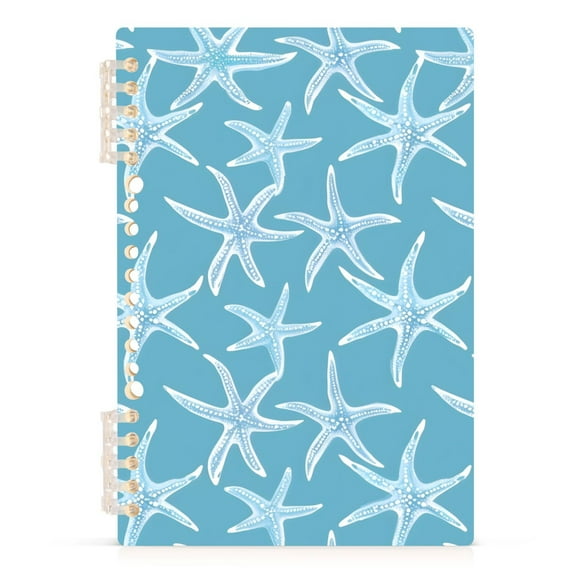 Blue Pastel Starfish Spiral Notebooks 60 Sheets 120 Pages A5 Journal ...