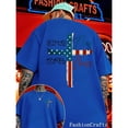 Blue Patriotic Christian T-Shirt: Stand For The Flag, Kneel For The ...