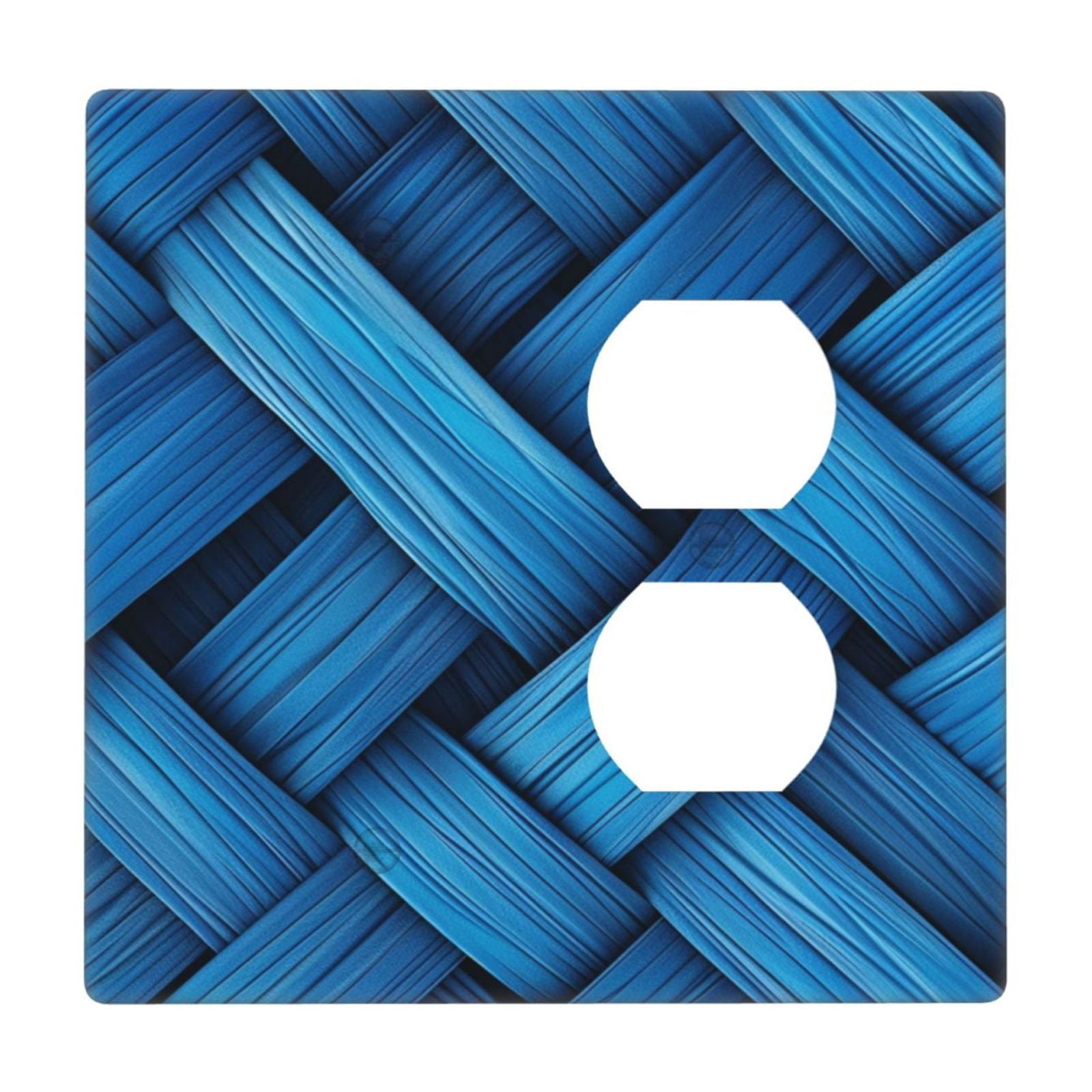 Blue Fabric Mix Light Switch Cover Decorative Switch Plates and Outlet ...