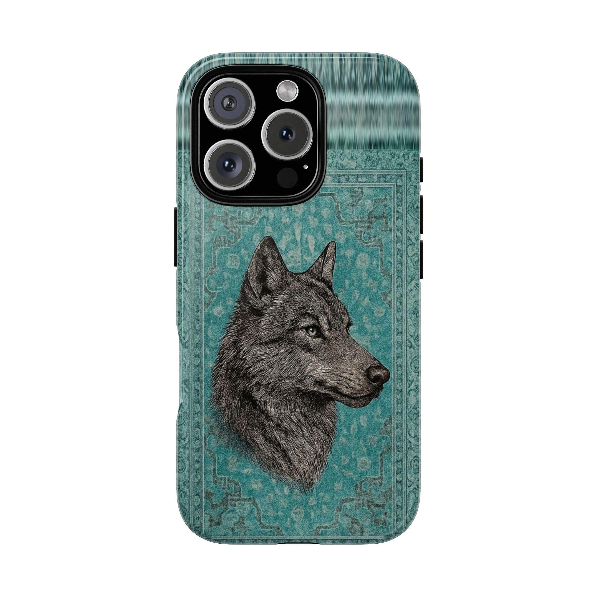 Blue Pattern Wolf Art Phone Case with Creative Wildlife Style 17 ...