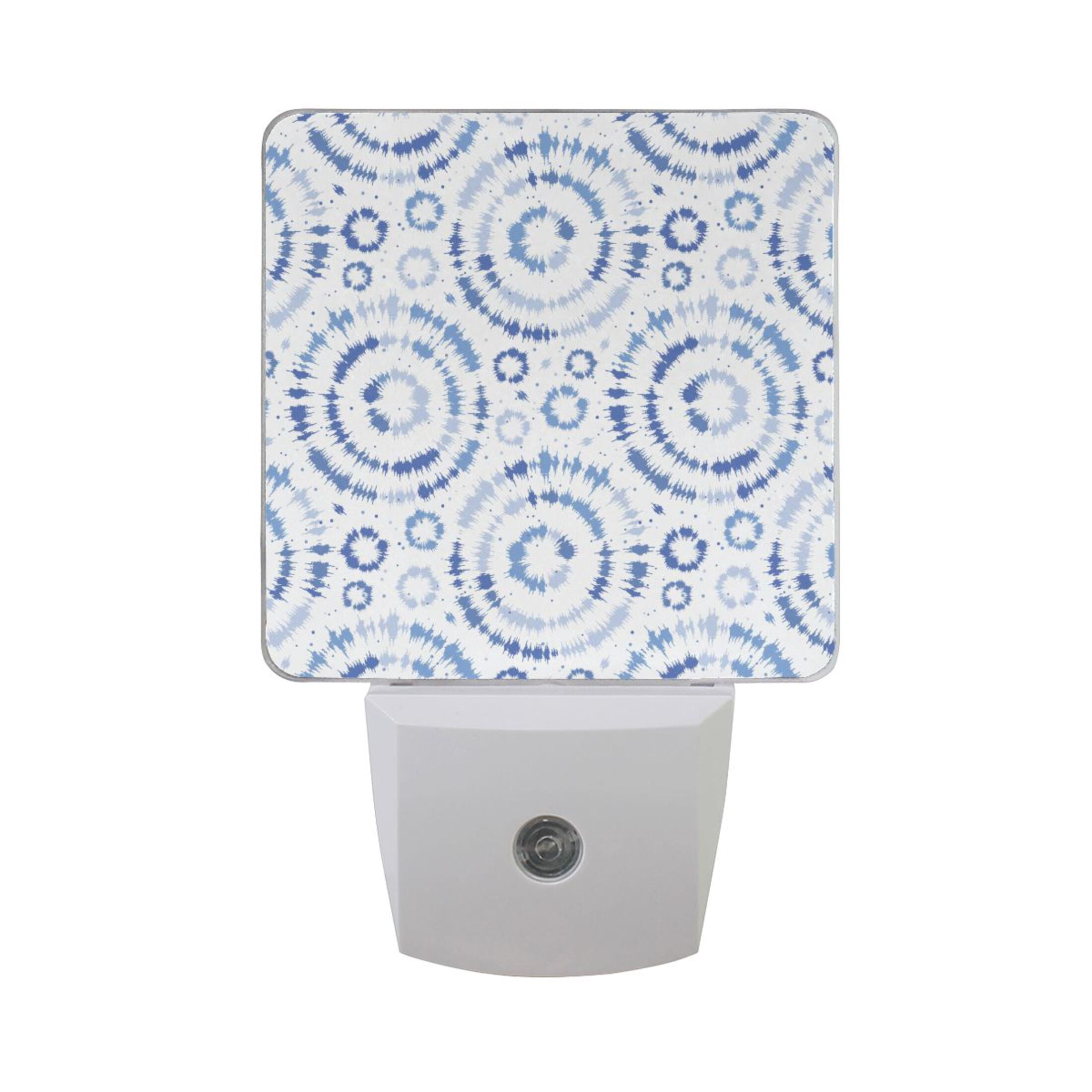 Blue Pattern with Tie Dye Night Light LED Dusk to Dawn Night Lamp Auto ...