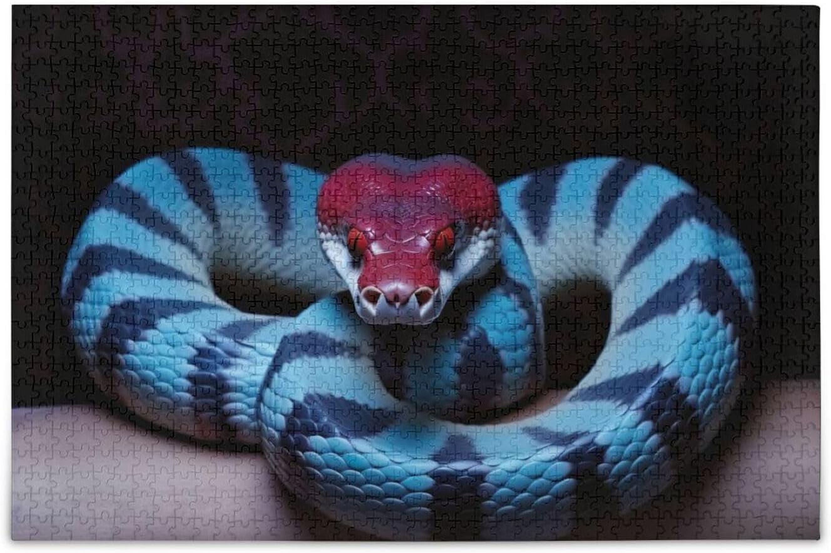 Blue Patterned Snake Jigsaw Puzzles for Adults 500 Pieces ...