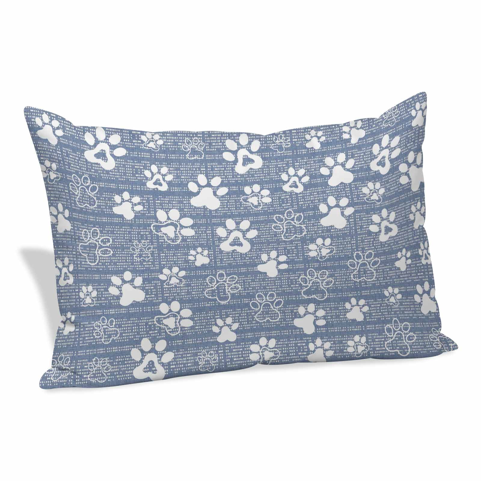 Blue Paw Print Body Pillow Cover Classic Blue White Animal Large Paw ...