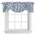 Blue Paw Print Tie Up Valance Curtains Classic Blue White Animal Large ...