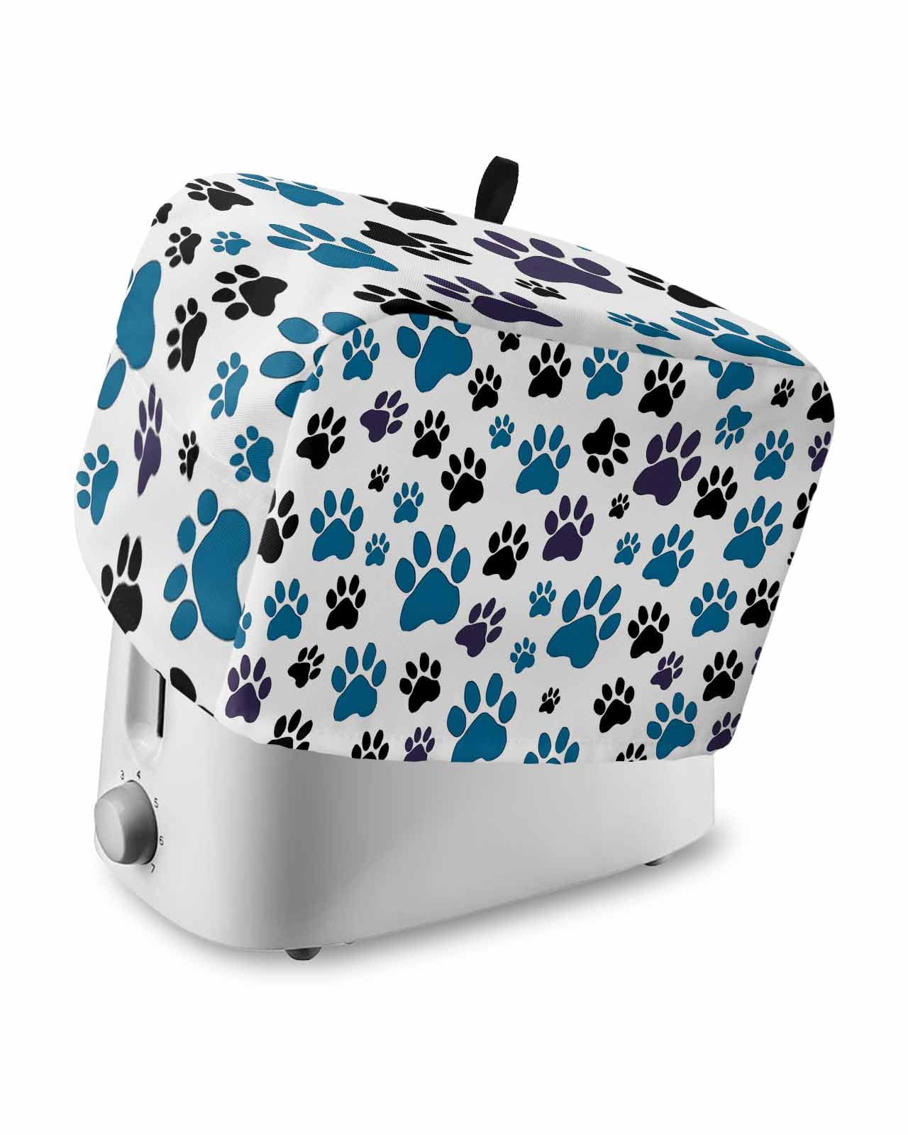 Blue Paw Print Toaster Cover 2 Slice, Small Kitchen Appliance Covers ...