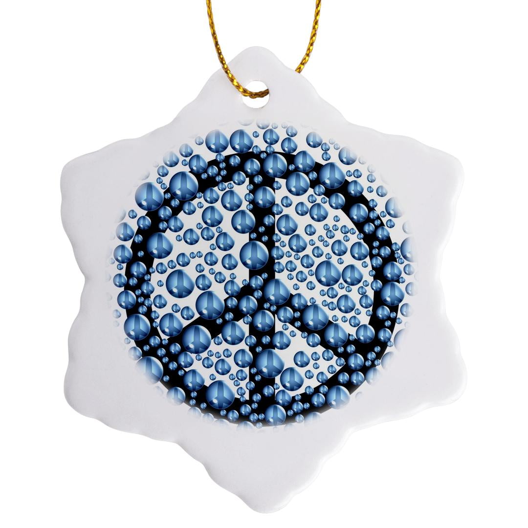 3drose, Blue Peace Sign Bubbles - Inspirational and Fun Art, 3 inch ...